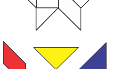 Puzzle Geometri Bentuk Kereta Api